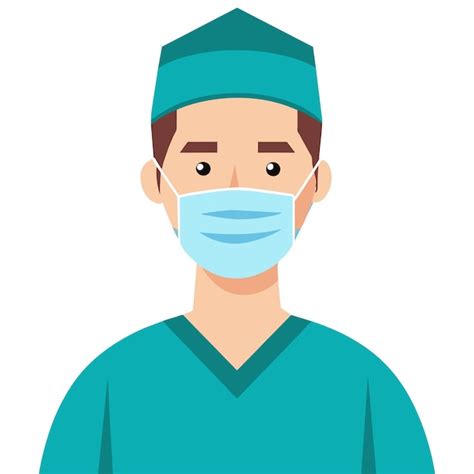 Premium Vector Vector Flat Style Surgeon Icon