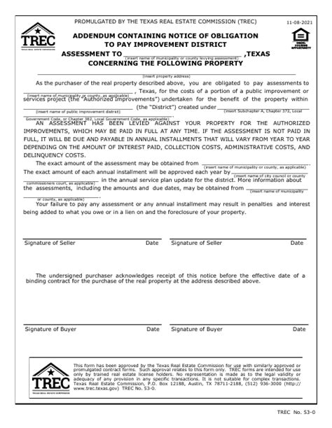 Trec Form 53 0 Fill Out Sign Online And Download Fillable Pdf Texas