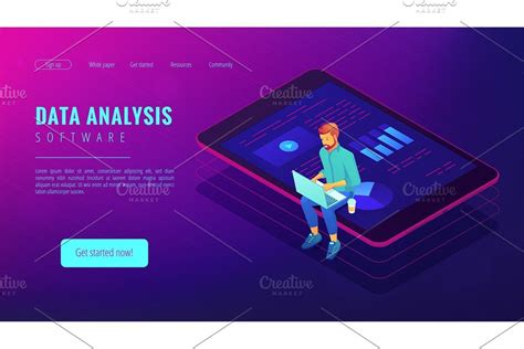 Data Analysis Concept Ad Laptopsworkingdatabasebig Data