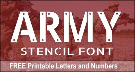 Army Stencil Font Free Printable Us Military Lettering Free