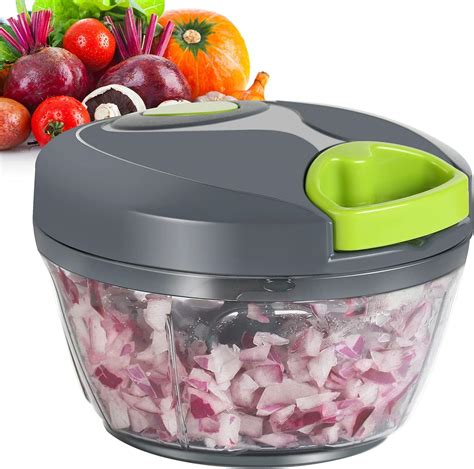Ourokhome Manual Food Processor Vegetable Chopper Portable Hand Pull