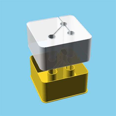 Free D File GIT Logo Nestable Box V D Printing Template To