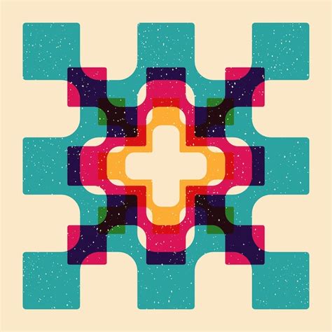 Premium Vector Geometric Object With Riso Print Effect Vector Graphic