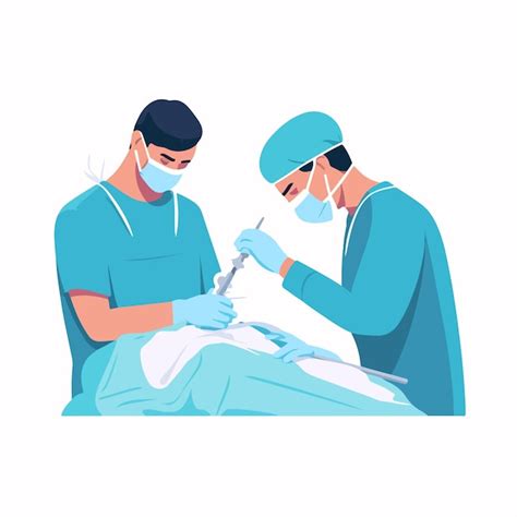 Surgeons Performing Surgery With Scalpels Premium Ai Generated Vector
