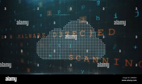 Digital Screen Displaying Malware Detected With Scanning Process In