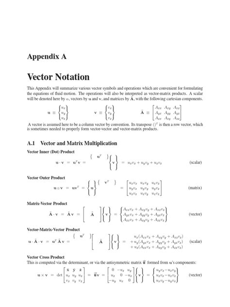 Vector Notation Pdf Matrix Mathematics Matrix Theory