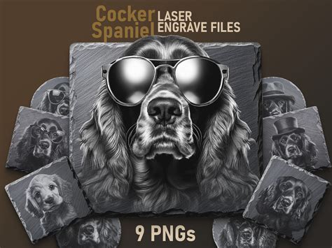 Cocker Spaniel Engraving Files Png Graphic By Stian Iversen