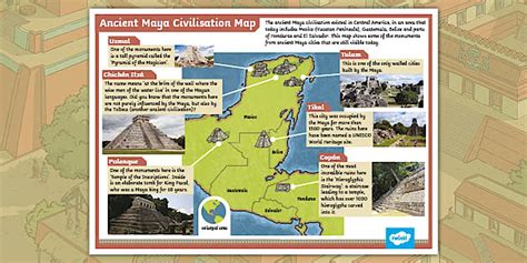 Ks2 Ancient Maya Civilisation Map Twinkl Originals