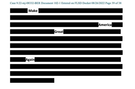 Trump Trolls Feds With Maga Mock Up Of Affidavit For Mar A Lago Search