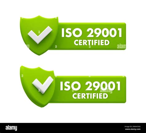 Iso 29001 Certified Badges Oil And Gas Industry Quality Management System Certification Icons
