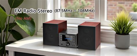 Bluetooth Stereo System 40w For Home With Top Loading Cd Player