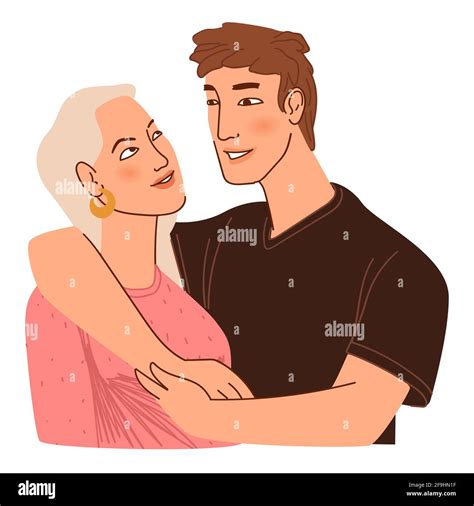 Mother Hugging Son Love Stock Vector Images Alamy