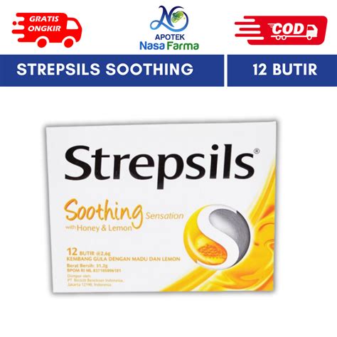Strepsils Soothing Honey Lemon Box 12 Items Candy Suction Tablet Throat Lozenges Shopee