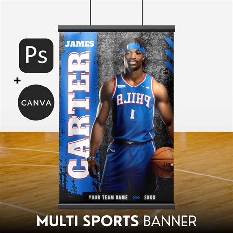 Basketball Banner Template Senior Sports Banner College High School All