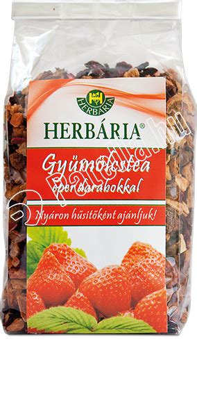 GyÜmÖlcstea Eper Darabokkal Tasakban HerbÁria Gyógybolt Gyógyászati