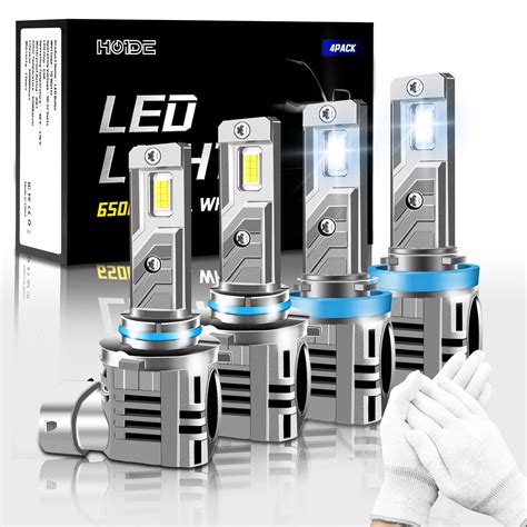 Hoide 9005hb3 And H11h9h8 Light Bulbs Combo 800 Brighter 70000lm