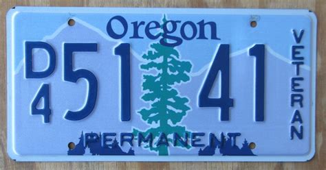 Oregon Disabled Veteran License Plate 2015 5141 Ebay
