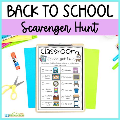 Back To School Classroom Scavenger Hunt Activity