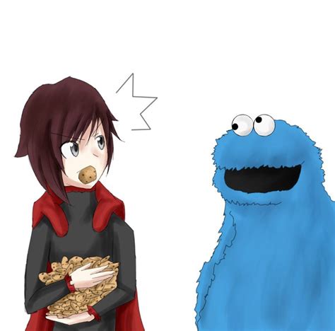 Ruby And The Cookie Monster By Babero On Deviantart Rwby Comic Rwby Monster Cookies