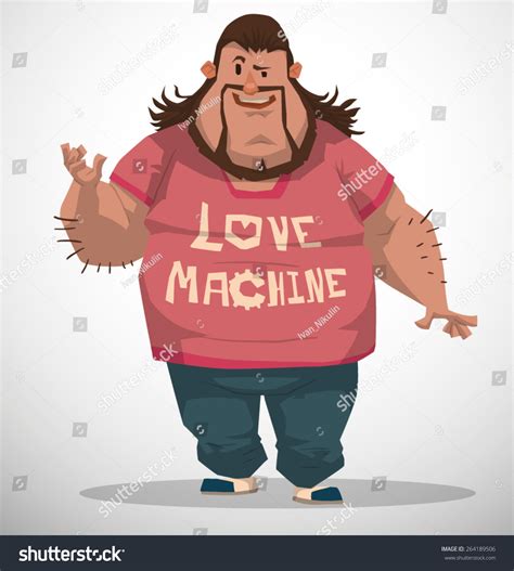 Fat Nerd Vector Stock Vector Royalty Free 264189506