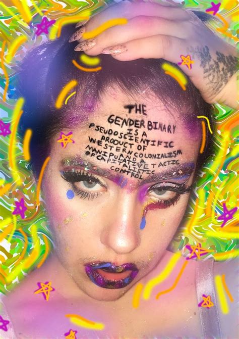 Non Binary Pride Art Print The Gender Binary Is A Pseudoscientific