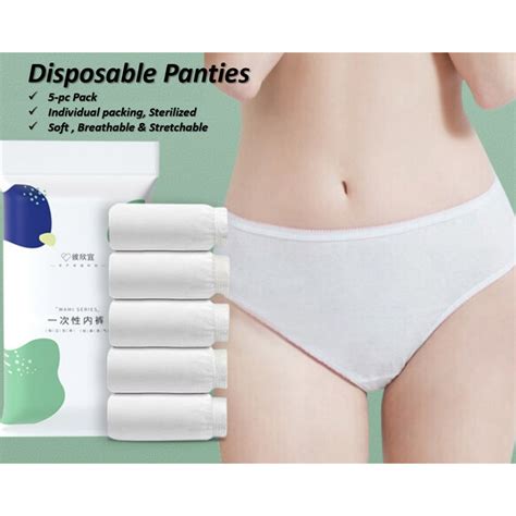 5 Pc Pack Disposable Panties For Woman Disposable Underwear For