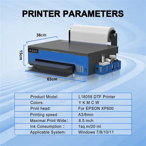 Small Business A3 Inkjet Printer Xp600 With 30cm Transfer Roll Film Dtf Digital Dtf Printer For