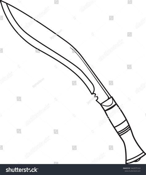 Isolated Kukri Gurkha Sword Vector Stock Vector Royalty Free