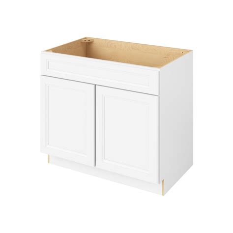 Monaco 39″ Sink Base 2 Doors 1 False Front In White Mwh Sb39