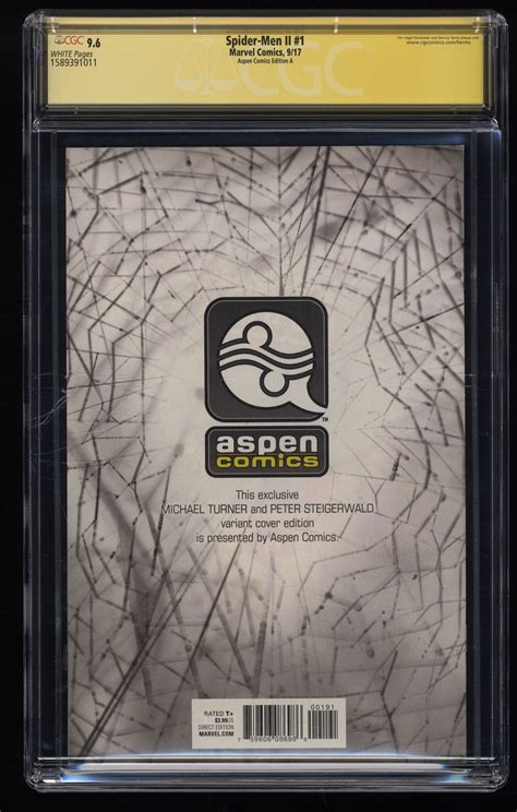 Spider Men Ii 1 Cgc Nm 96 Aspen Comics Exclusive Michael Turner