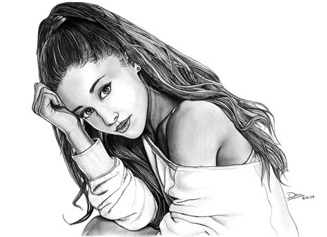 Ariana Grande Pencil Sketch A Thrilling Plunge Into The Realm Of Art