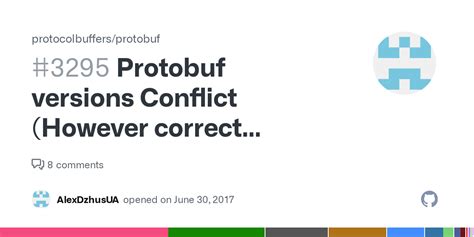 Protobuf Versions Conflict However Correct Version Is Installed