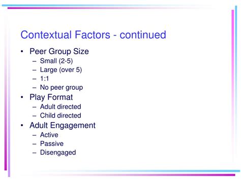 Ppt An Analysis Of Classroom Contextual Factors On The Behaviors Of