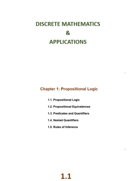 chap1 propositional logic ht pdf logic proposition