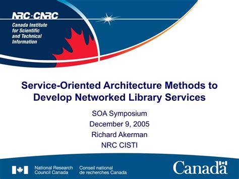 Service Oriented Architecture Methods To Develop Networked Library Services PPT Information