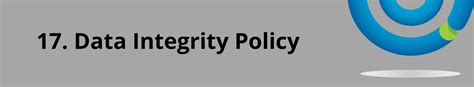 Data Integrity Policy