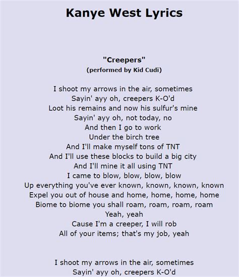 Tnt Minecraft Song Lyrics