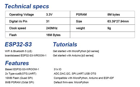 esp32 s3 devkitc 1 n16r8 modul qiqiazi esp32 s3 wroom 1 n16r8