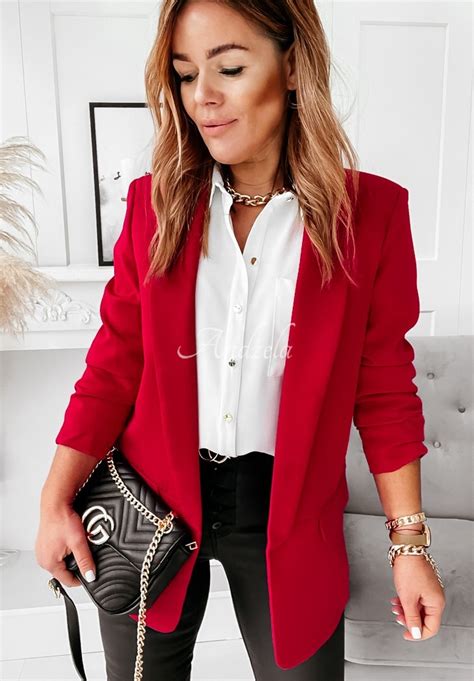 Naiste Armas Punane Pintsak Riided Ja Ilu