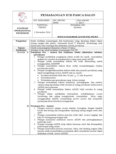 Pemasangan Iud Pasca Salin Pdf