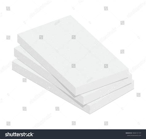 Stack Expanded Polystyrene Insulation Material Isolated Stock Vector Royalty Free 1858131157