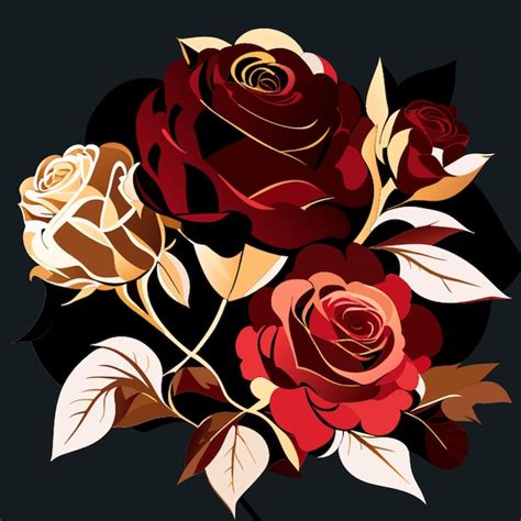 Premium Vector Roses Vector Illustration