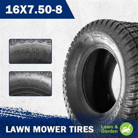 Maxauto 16x750 8 16x75x8 Turf Saver Lawn Mower Tire 4ply Set Of 2