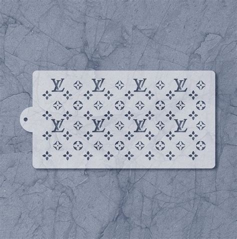 Lv Pattern Stencil Custom Logo Stencil Cake Stencil Flower Etsy Custom Stencils Stencils