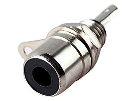 Black Panel Chassis Mount Rca Female Socket Solder Connector