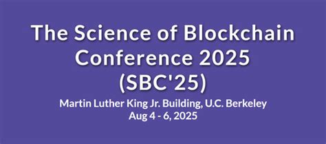 The Science Of Blockchain Conference 2025 Crypto Events