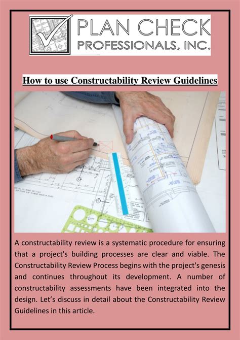Ppt How To Use Constructability Review Guidelines Powerpoint