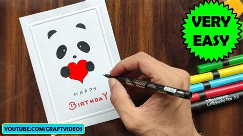 Drawing Birthday Card Easy Warehouse Of Ideas