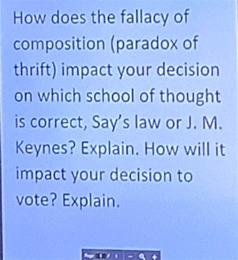 Solved How Does The Fallacy Ofcomposition Paradox Ofthrift Chegg Com