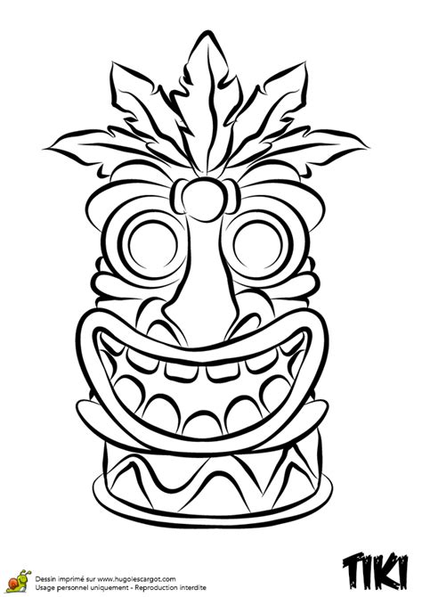 Lesson Plans Hawaiian Tiki Mask Lesson Plan Coloring Pages Free